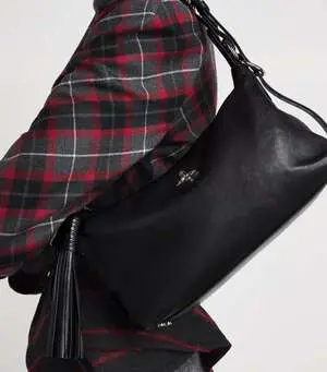 VIVIENNE WESTWOOD Emma Leather Shoulder Bag - Black