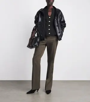 Sandro Button-up Peplum Top