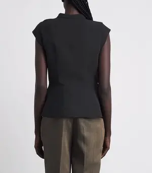 Sandro Button-up Peplum Top