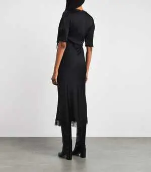 Rixo Satin Annina Midi Dress