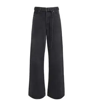 FRAME Belted The Loose Jeans - Grey