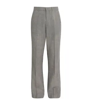 Amiri Houndstooth Bootcut Trousers - Black