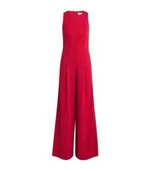 ME+EM Tailored Wide-leg Jumpsuit - Red