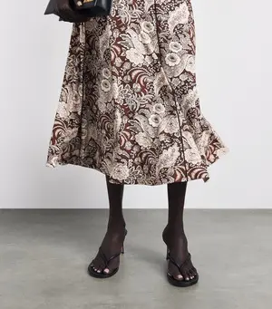 ME+EM Jersey Botanical Print Midi Dress