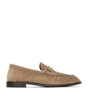 Saint Laurent Leather Le Loafers - Nude