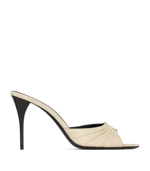 Saint Laurent Leather Babylone Sandals 90 - White