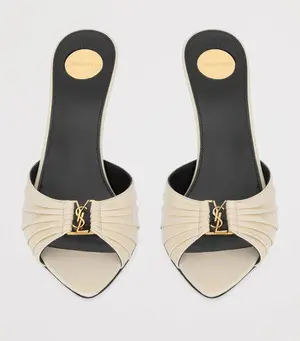 Saint Laurent Leather Babylone Sandals 90