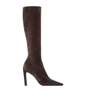 Saint Laurent Leather Francoise Knee-high Boots 95 - Brown