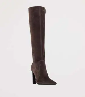 Saint Laurent Leather Francoise Knee-high Boots 95