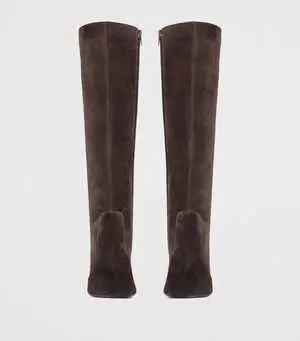 Saint Laurent Leather Francoise Knee-high Boots 95