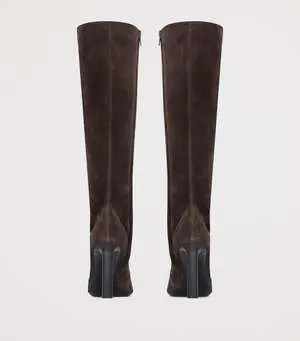 Saint Laurent Leather Francoise Knee-high Boots 95