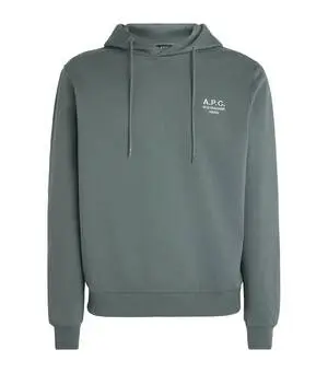 A.p.c. Cotton Rue Madame Logo Hoodie - White