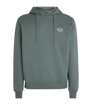 A.p.c. Cotton Rue Madame Logo Hoodie - White