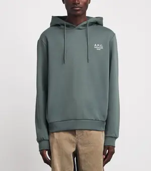 A.p.c. Cotton Rue Madame Logo Hoodie - White