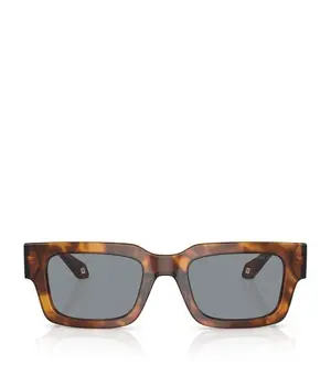 Giorgio Armani Acetate Rectangle Sunglasses - Red