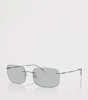 Giorgio Armani Metal Pillow Sunglasses