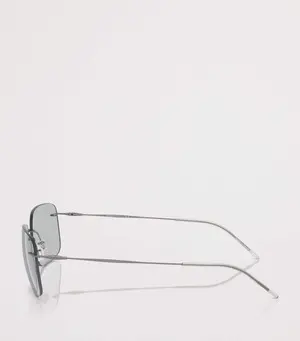 Giorgio Armani Metal Pillow Sunglasses