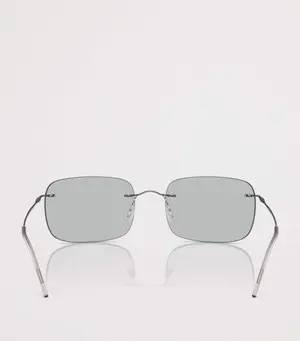 Giorgio Armani Metal Pillow Sunglasses