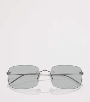 Giorgio Armani Metal Pillow Sunglasses