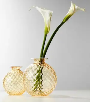 VENINI Monofiori Balloton Large Murano Glass Vase - Yellow