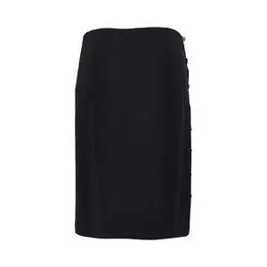 Versace Stretch Viscose Skirt With Medusa Buttons