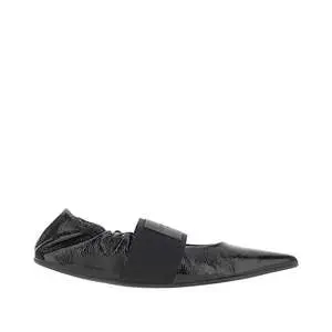 Givenchy Naplack Leather 'crush' Ballet Flats - Black