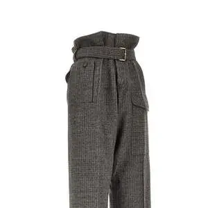 Etro Check Wool Pants With Belt