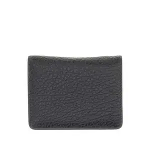 MAISON MARGIELA Leather Cardholder With Key-ring - Black