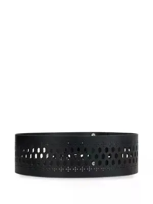 Alberta Ferretti Perforated Leather Belt