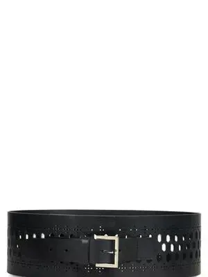 Alberta Ferretti Perforated Leather Belt