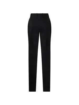 Alberta Ferretti High-waisted Straight-leg Trousers - Black