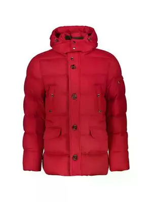MOORER Padded Hooded Jacket - Red
