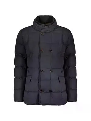 MOORER Padded Double-breasted Jacket - Blue