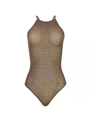 Wolford Daisy Net Bodysuit - Brown