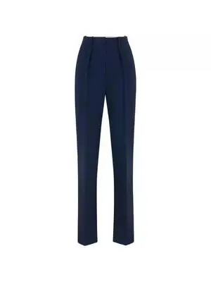 Elisabetta Franchi Lightweight Crêpe Fabric Trousers - Blue