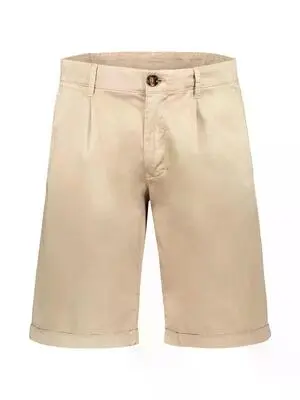 MOORER Alicudi-kel Pleated Turn-up Shorts - Neutrals