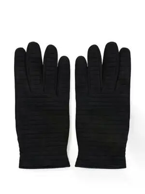 MOORER Quilted Elasticated-cuff Gloves - Blue