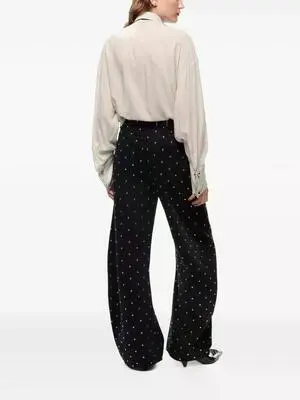 Pinko Crystal Embellished Denim Jeans - Black
