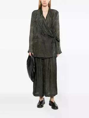 UMA WANG Jacquard-pattern Wide-leg Trousers
