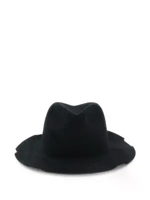 Yohji Yamamoto Cut-out Wool Felt Hat - Black
