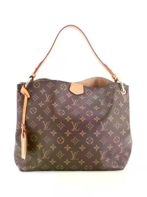 LOUIS VUITTON Graceful Handbag Monogram Canvas Pm Hobo Bag - Brown