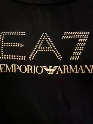 EA7 Embellished-logo T-shirt