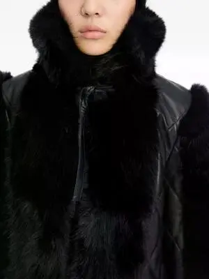 ROTATE BY BIRGER CHRISTENSEN Faux-fur Leather Jacket