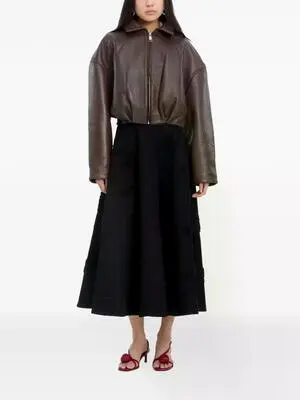 ROTATE BY BIRGER CHRISTENSEN Bonded Leather Jacket