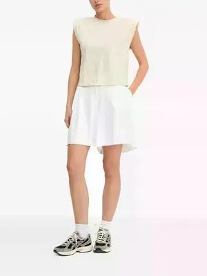 EA7 Padded-shoulder Leopard-print Top