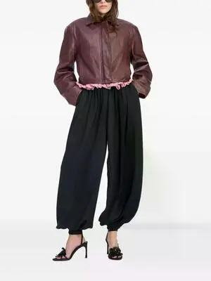 ROTATE BY BIRGER CHRISTENSEN Boxy Square Leather Jacket