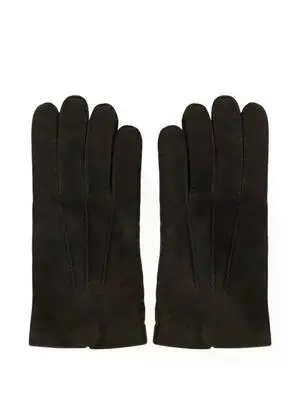 MOORER Topstitched Gloves - Brown