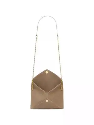 Saint Laurent Cassandre Small Chain Pouch In Suede