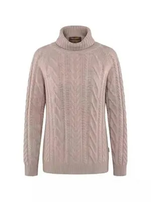 MOORER Cable-knit Roll-neck Sweater - Purple