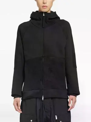 THOM KROM Zip-up Panelled Hoodie - Black